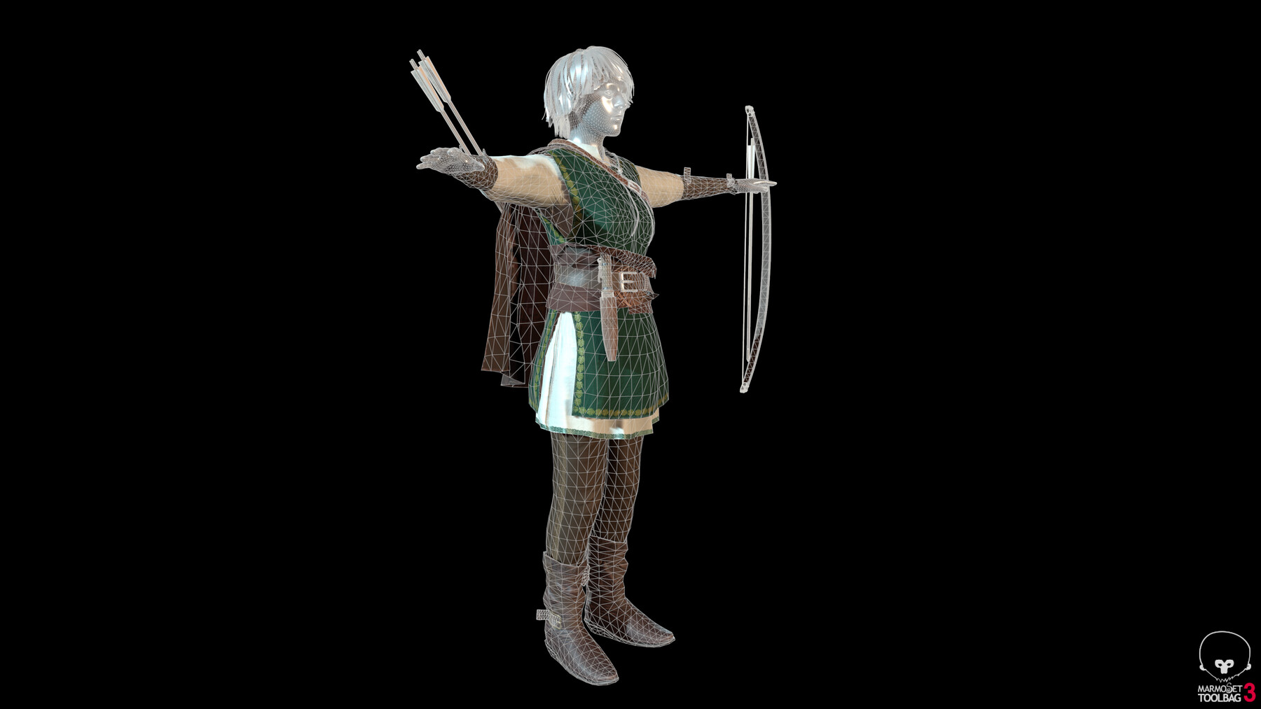 ArtStation - Full Low Poly Realistic Archer Woman Outfit | Game Assets