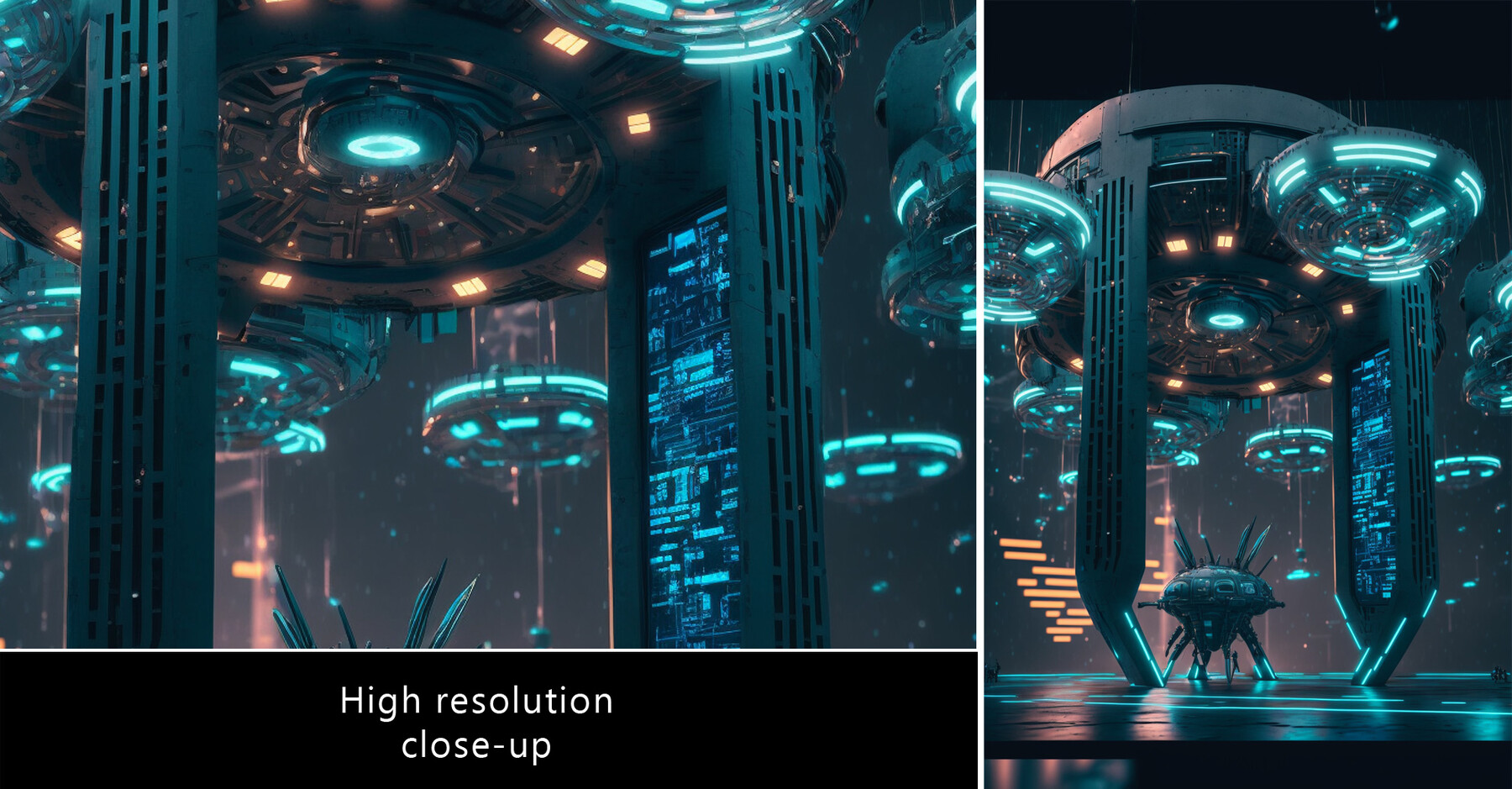 ArtStation - LED space charging station blue neon poster design | Digital Art Print. AI ...
