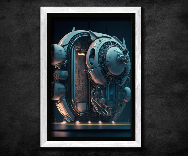 ArtStation - Massive futuristic scifi machine 3d render | Digital Art ...