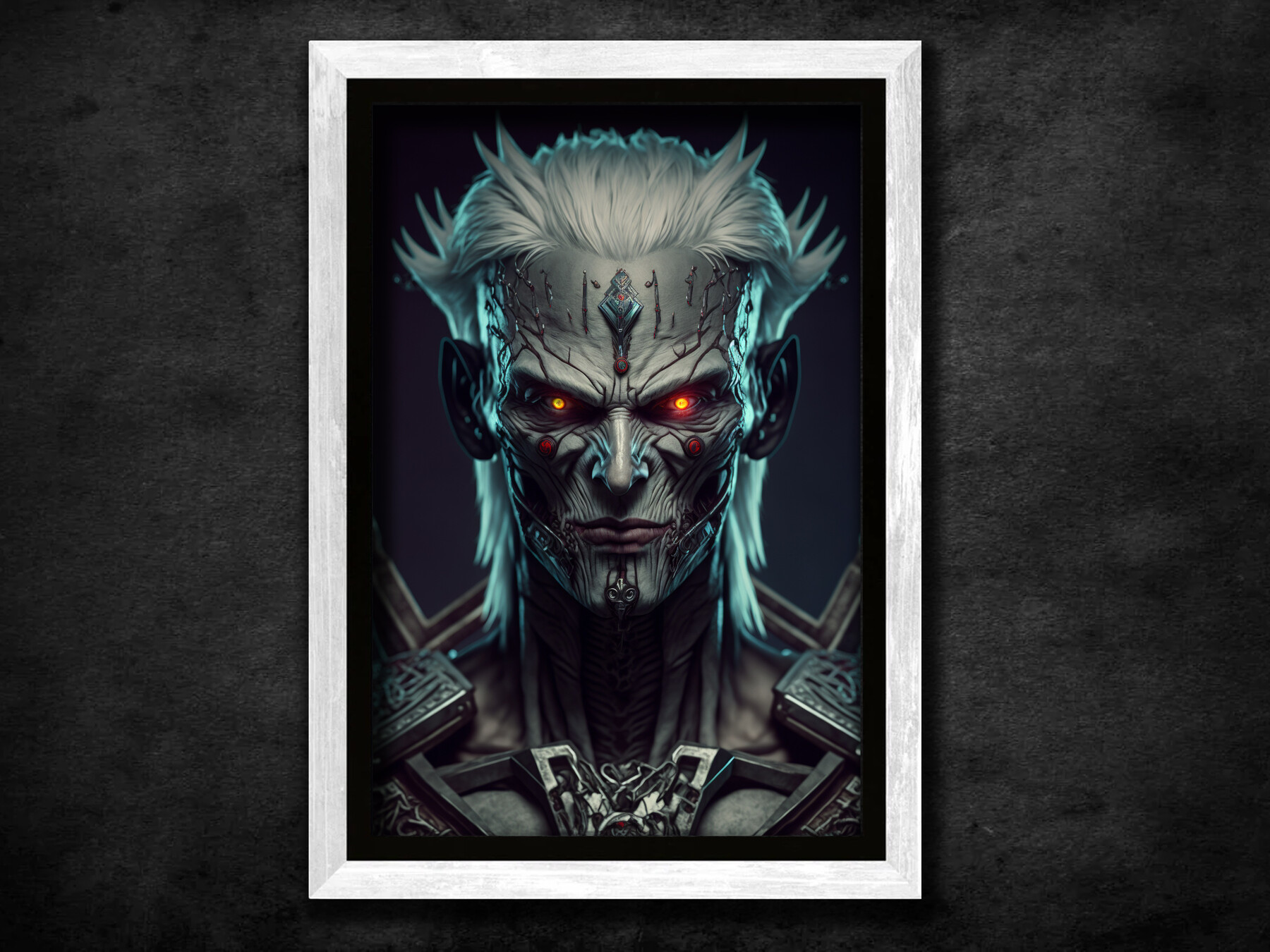 ArtStation - The Witcher zombie cyborg with grey hair & orange eyes ...