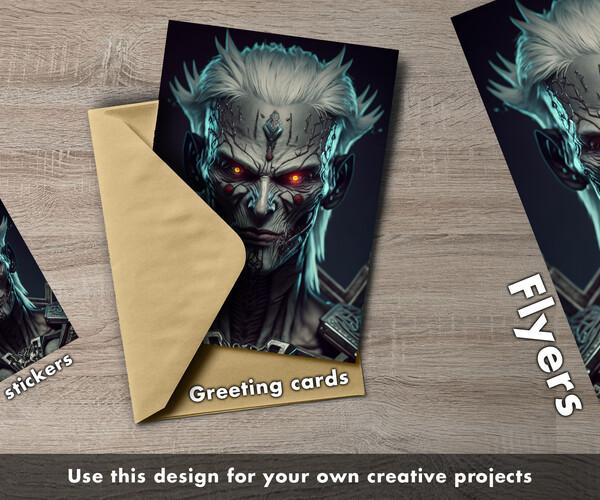 ArtStation - The Witcher zombie cyborg with grey hair & orange eyes ...