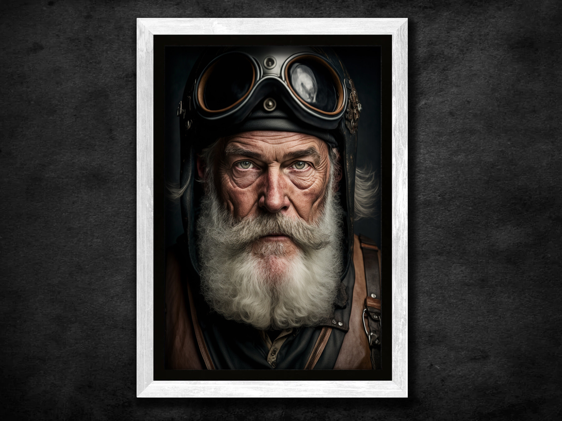 ArtStation - Close up of an old biker with goggles in hyper realistic ...