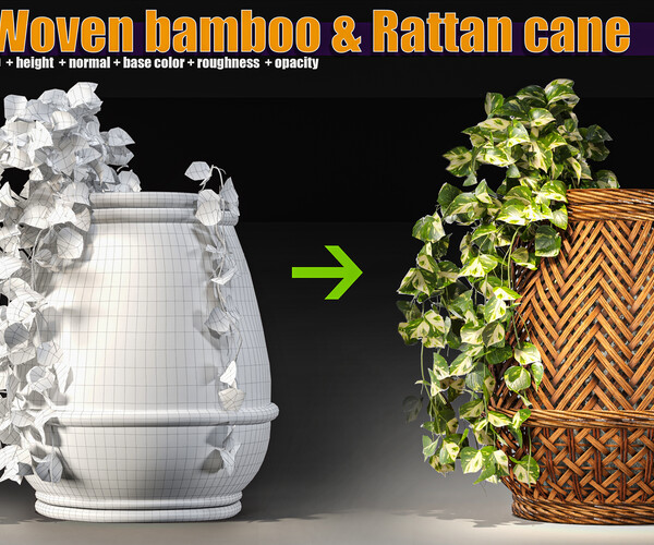 ArtStation - Woven bamboo & rattan cane texture | Game Assets