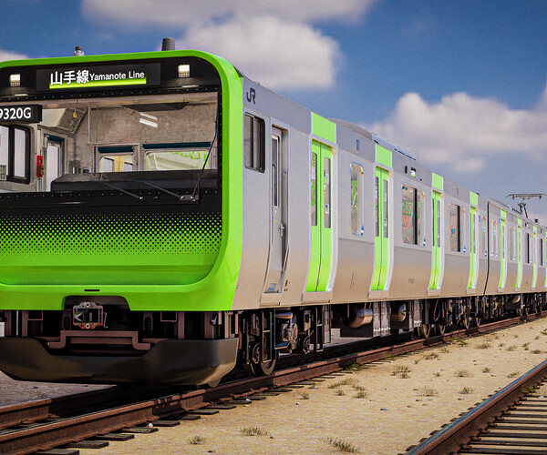 ArtStation - Yamanote Line E235 Series Locomotive - Japanese Train 3D CAD Model | Detailed ...