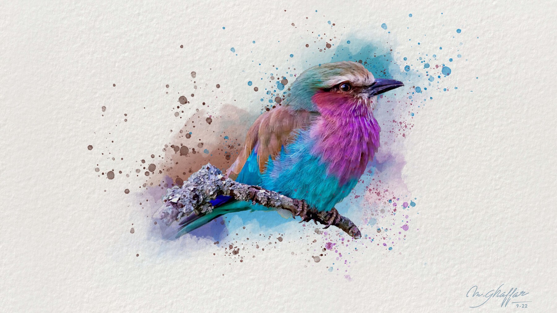 ArtStation - Lilac-breasted roller. (Digital Painting) | Artworks