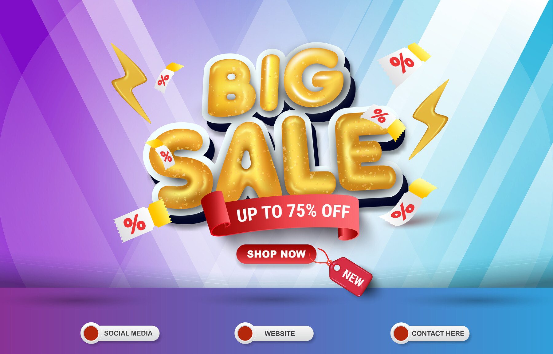 ArtStation - 3D Big Sale discount template banner for product sale ...