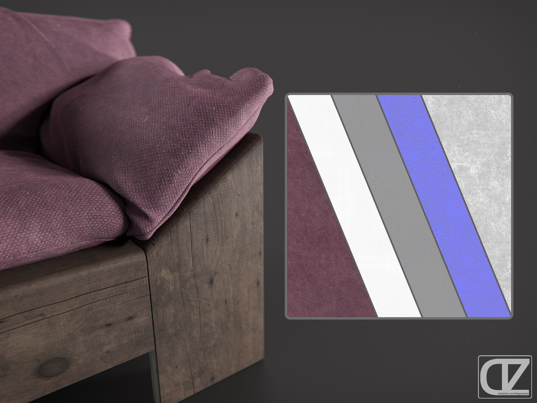 ArtStation - PBR - PURPLE FABRIC - 4K MATERIAL | Game Assets