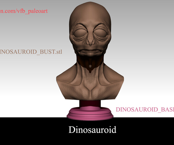 ArtStation - Dinosauroid bust | Resources