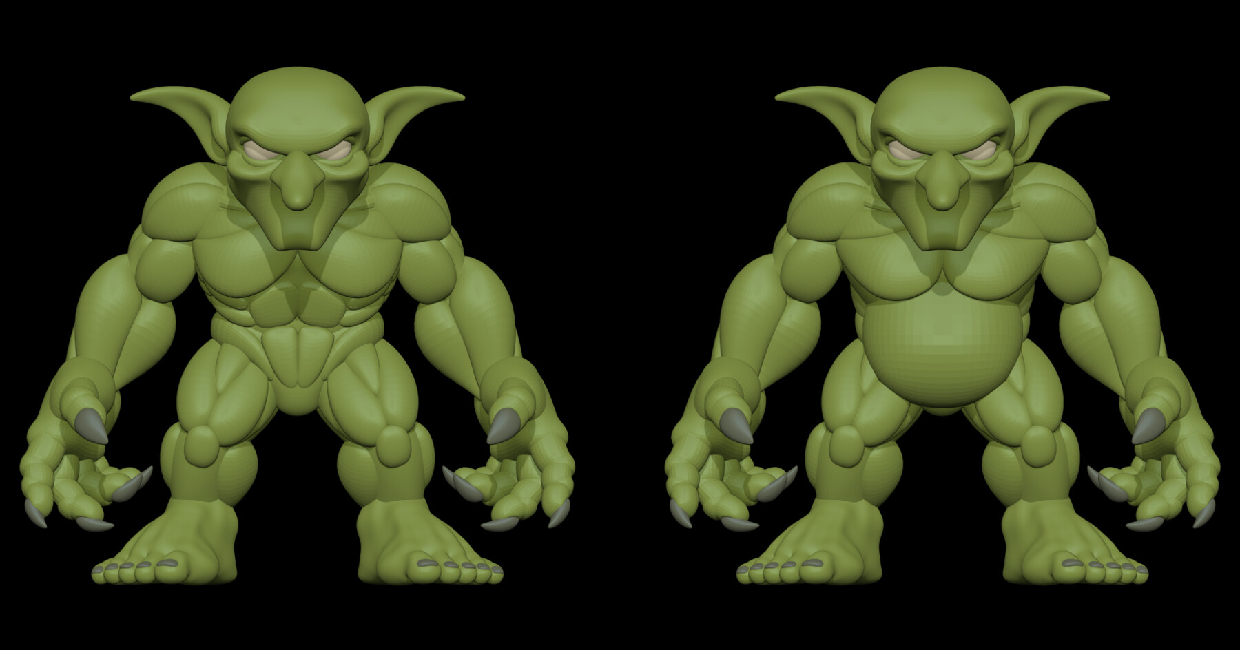 ArtStation - Goblin basemesh blockout for miniatures and figures. Ztool ...