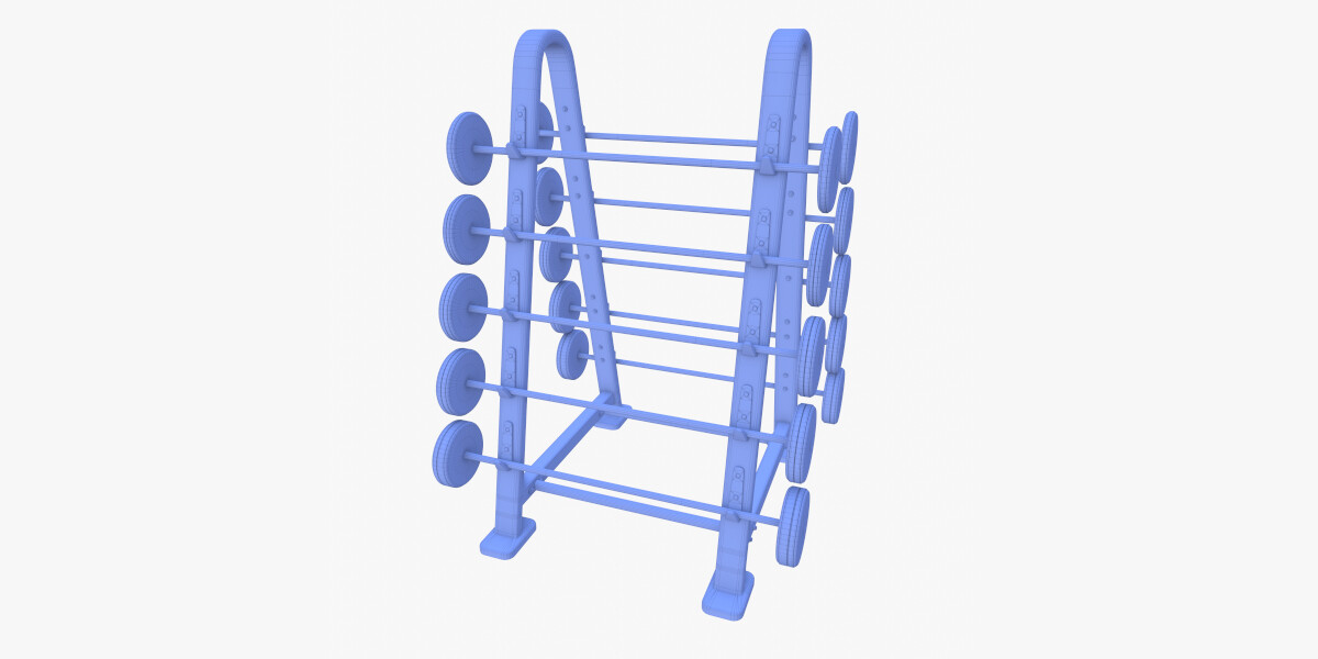 ArtStation - Barbell rack double | Game Assets