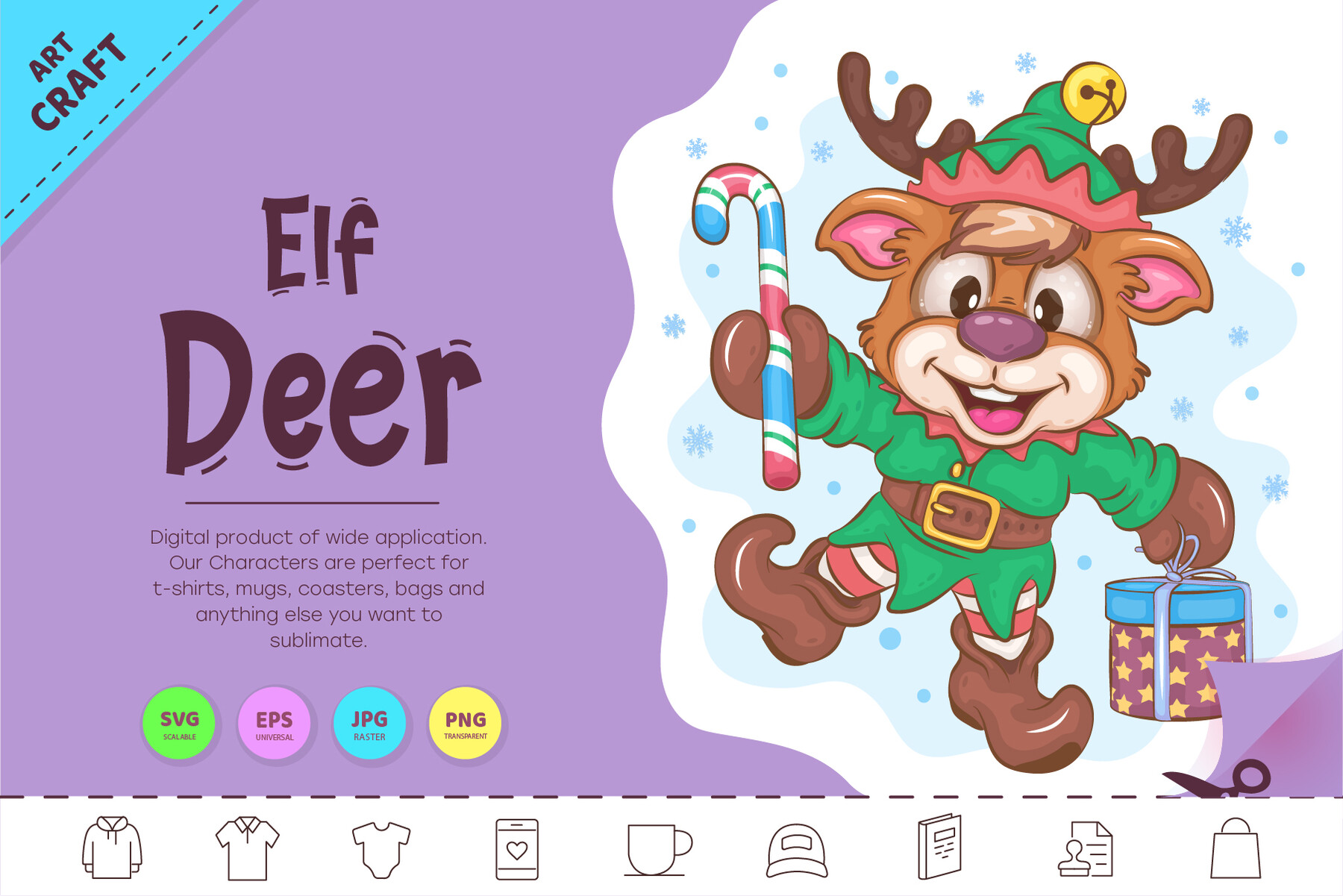 ArtStation - Cartoon Deer Elf. Clipart | Artworks