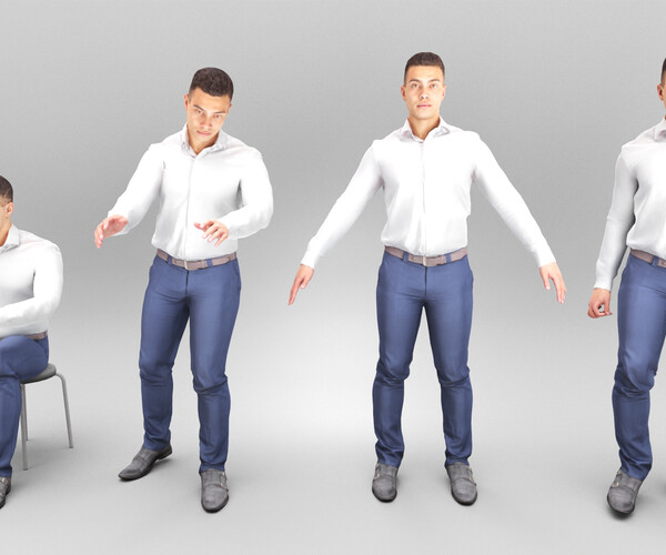 ArtStation - Animated business man 390 | Game Assets