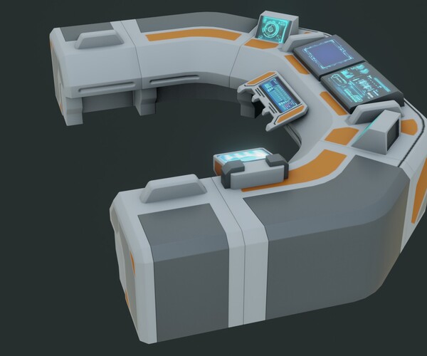 ArtStation - Sci-Fi Control Panel - Low poly - PBR - Game ready | Game ...