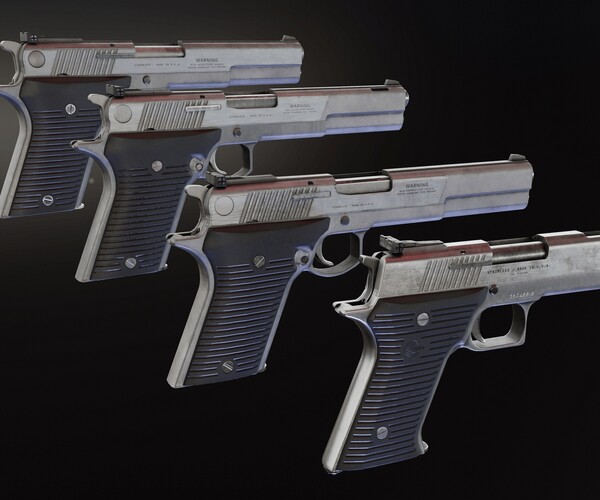 ArtStation - Automag series Pistols | Game Assets