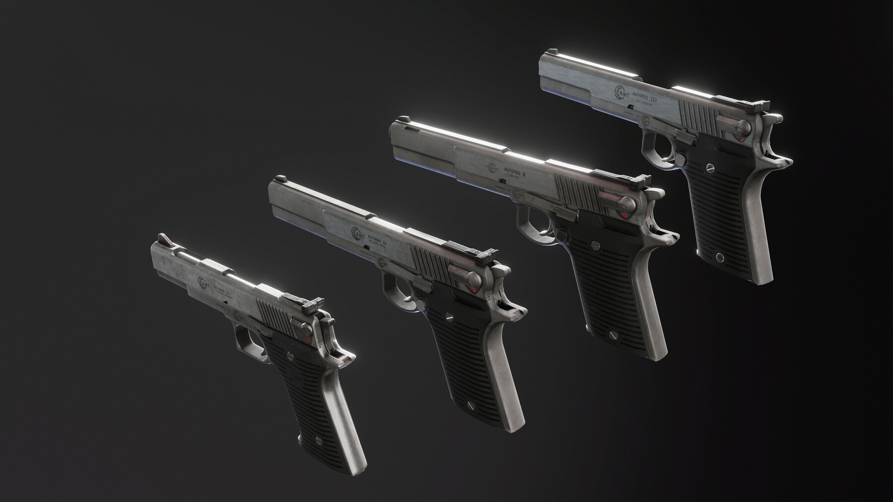 ArtStation - Automag series Pistols | Game Assets