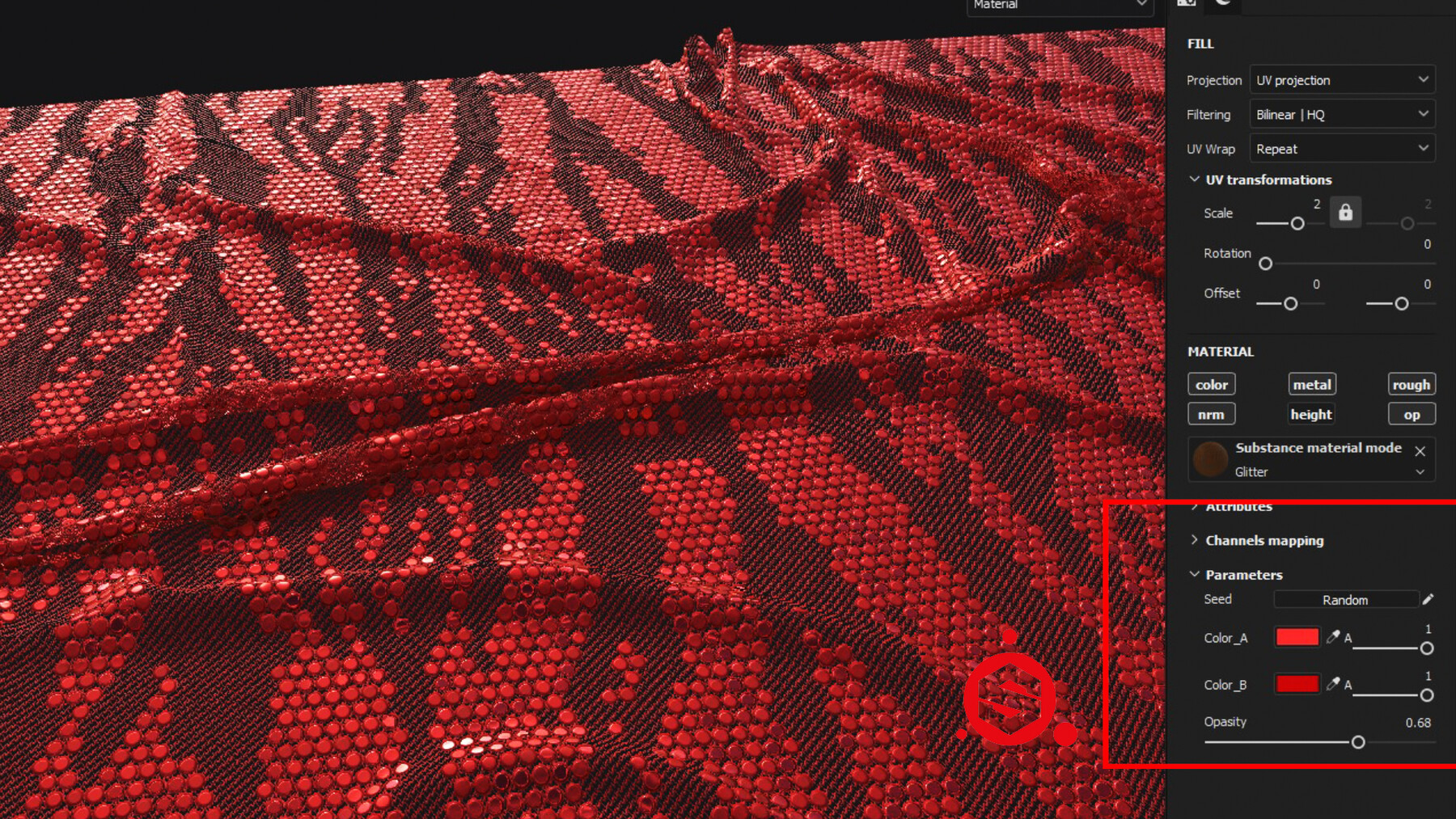 ArtStation - Glitter Fabric Material | Resources