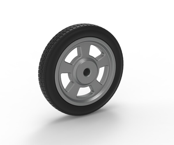 ArtStation - 3D printable Diecast front wheel of old school dragster ...