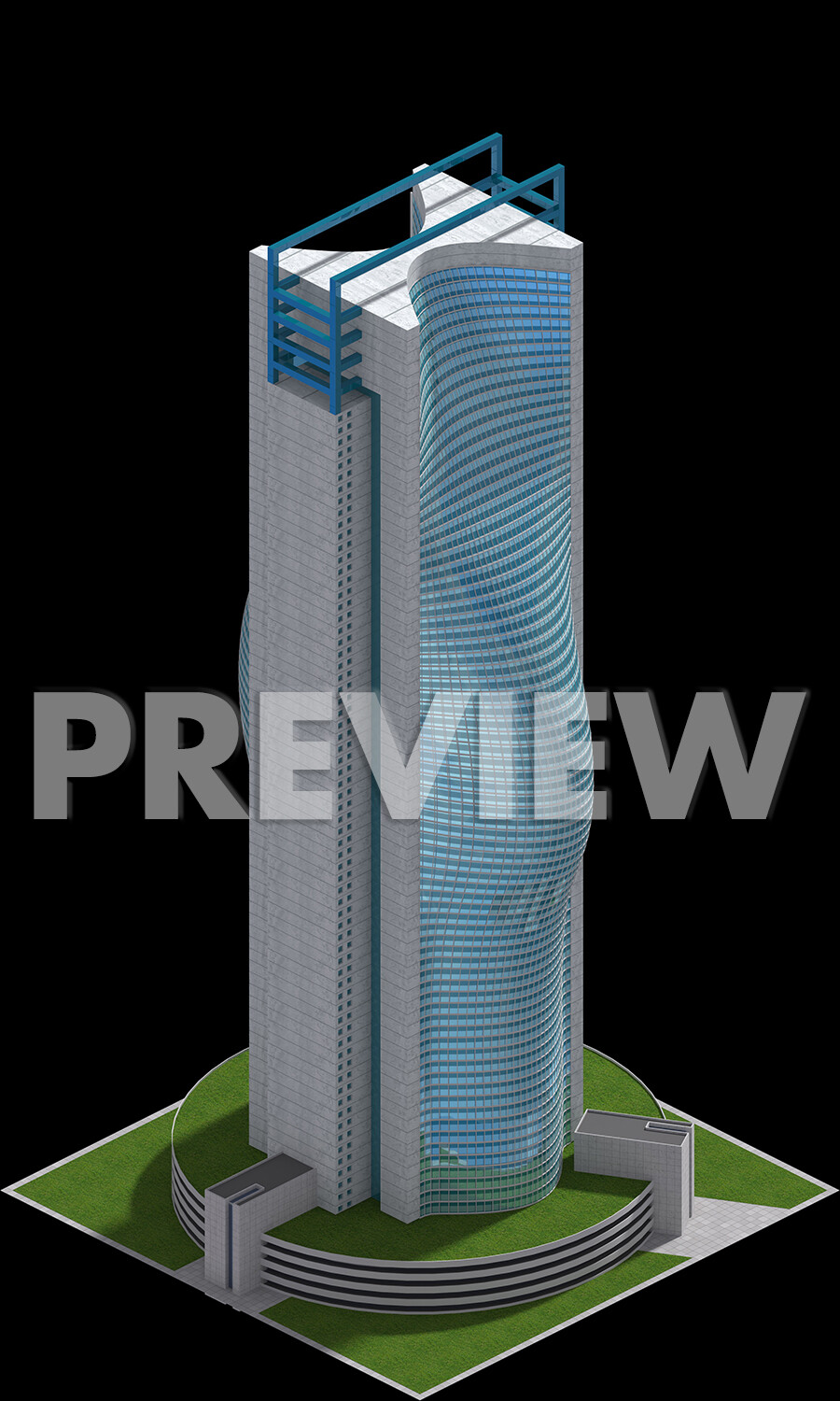 ArtStation - Architecture (Tile#0036, 1x1) – Dimetric Projection ...