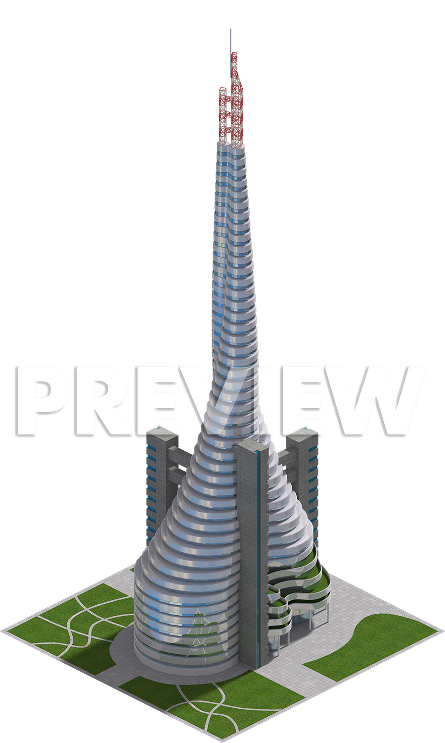 ArtStation - Architecture (Tile#0037, 1x1) – Dimetric Projection ...