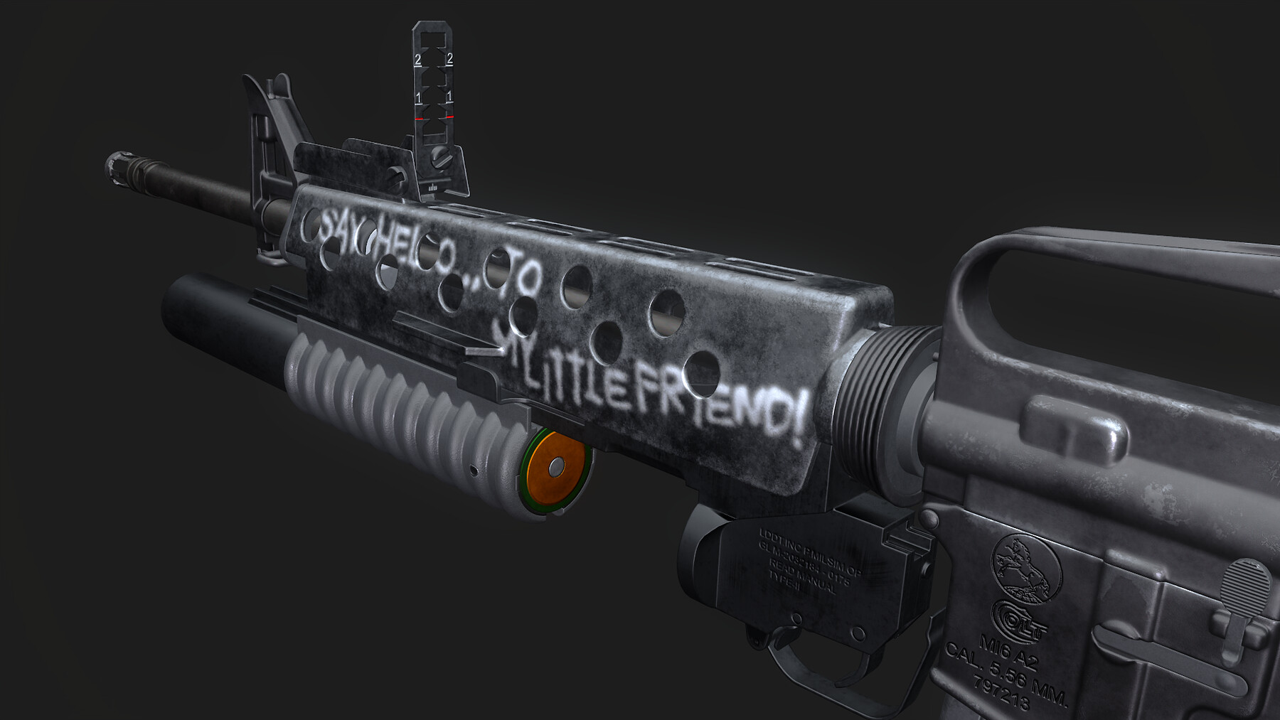 ArtStation - Game ready - Colt M16A2 Assault Rifle + M727 Government ...