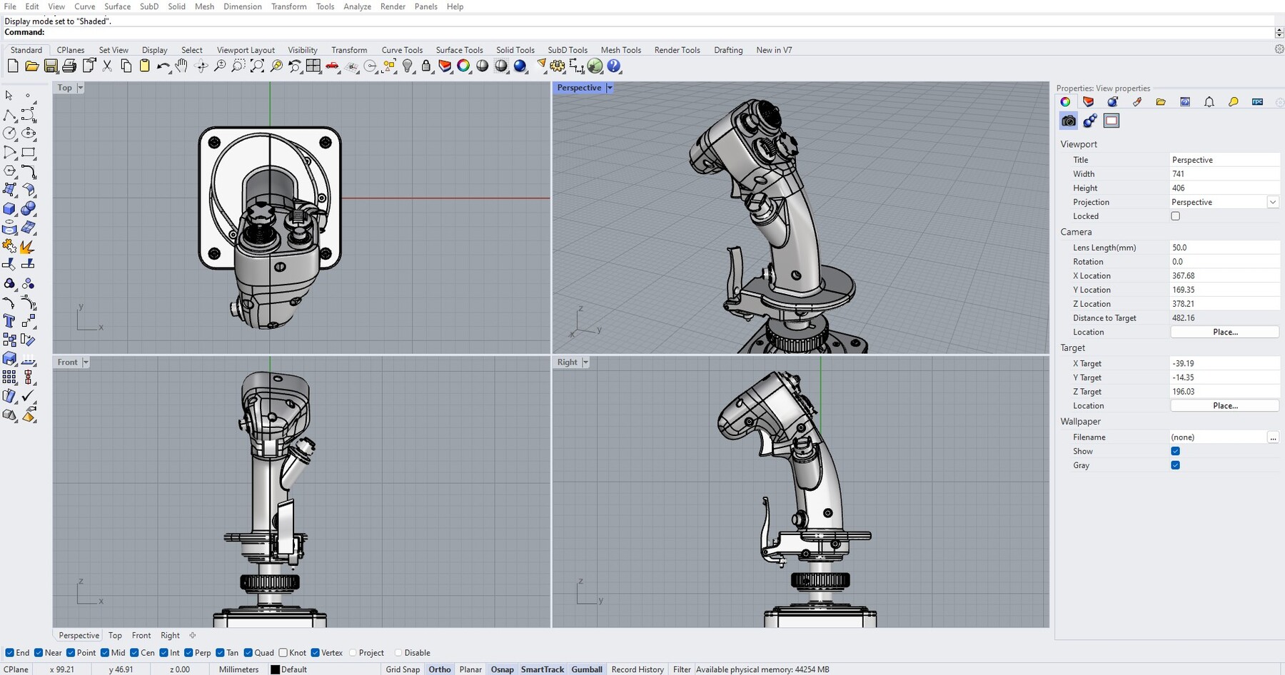 ArtStation - Flight Joystick - Detailed 3D Model | Resources