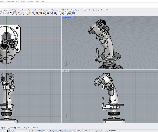ArtStation - Flight Joystick - Detailed 3D Model | Resources
