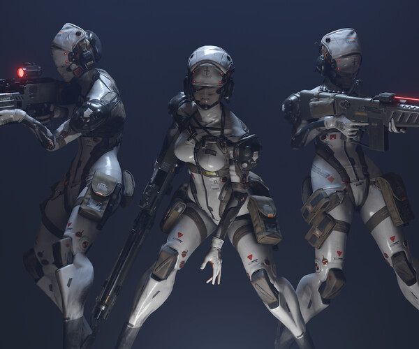 ArtStation - Cyborg ninja game ready model | Game Assets