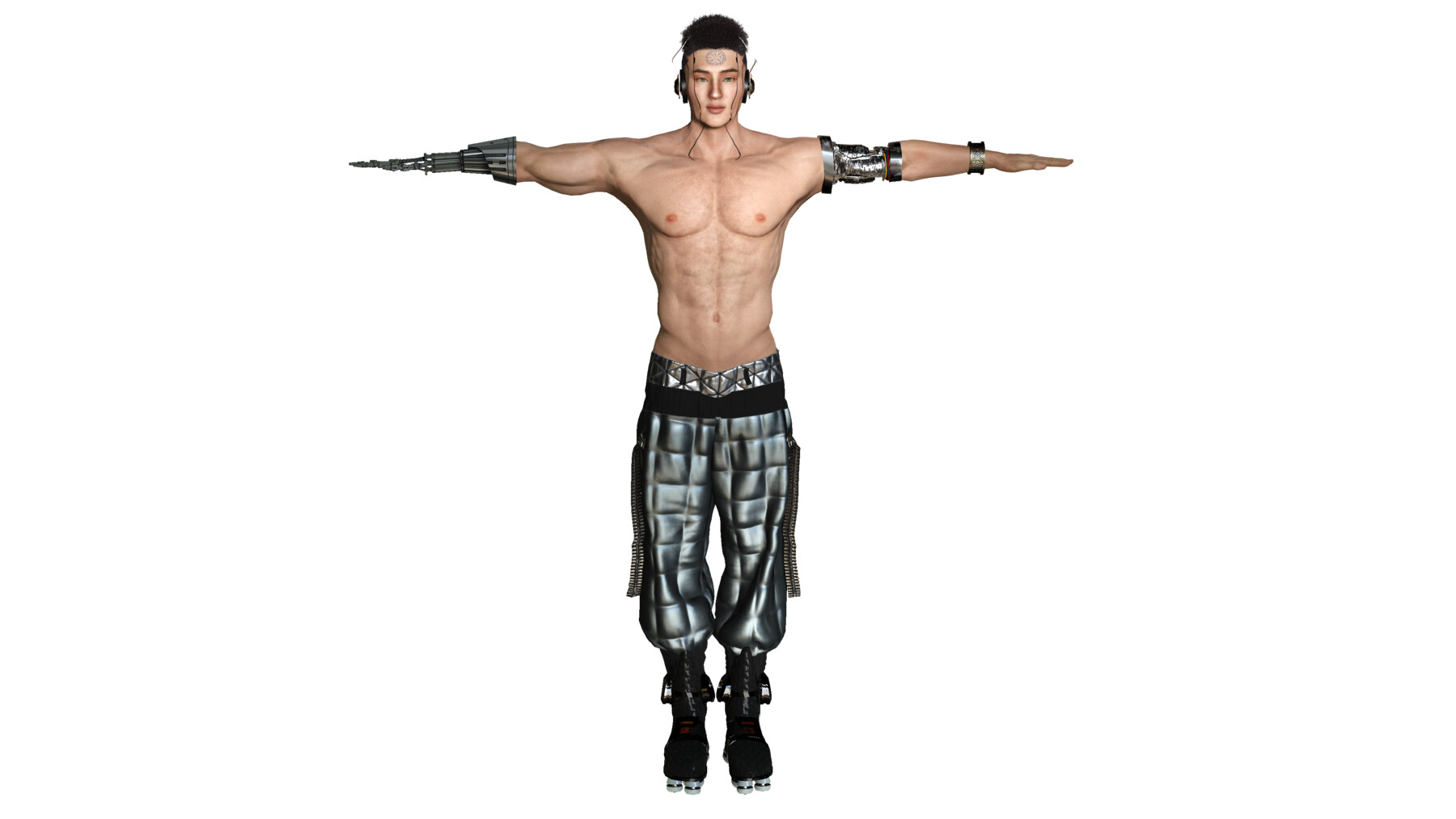 ArtStation - AAA 3D Cyborg Futuristic Male 02 - Game Ready Realistic ...