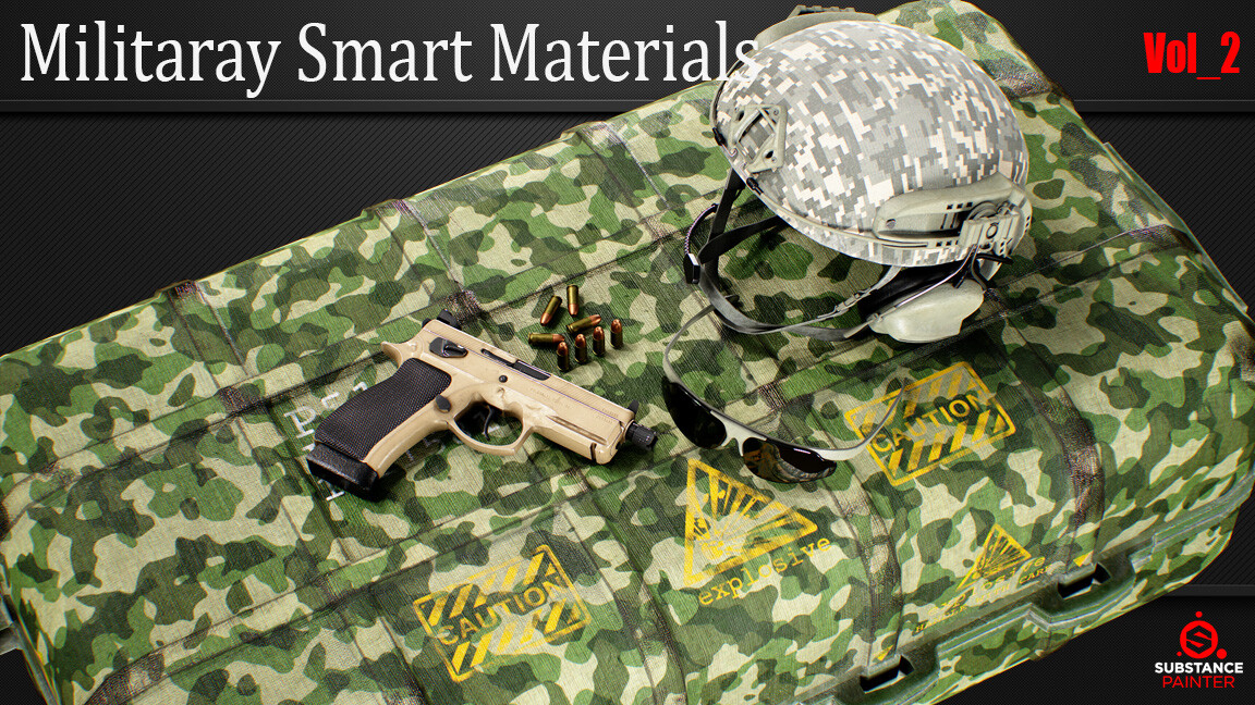 ArtStation - Military Smart Materials +4K PBR Texture Vol_2 | Game Assets