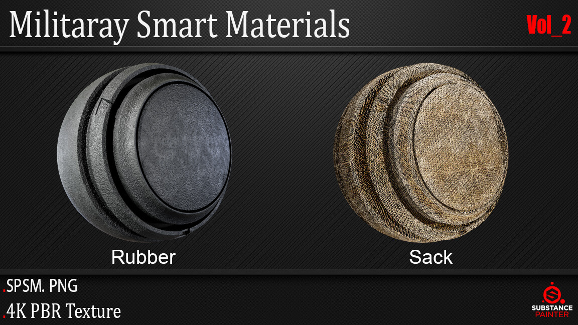 ArtStation - Military Smart Materials +4K PBR Texture Vol_2 | Game Assets
