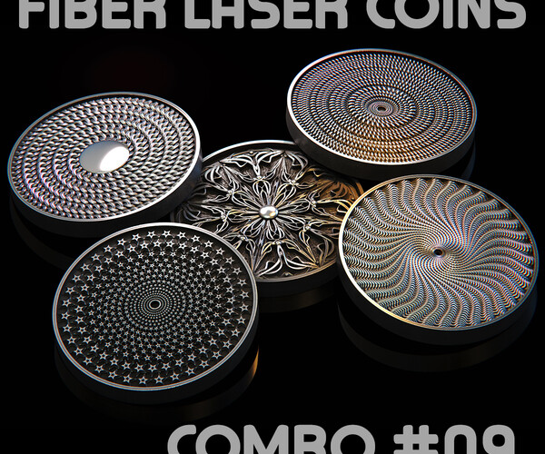 ArtStation - Fiber Laser Coins - Combo Set 09 | Resources
