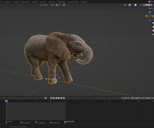 ArtStation - Baby Elephant Rigged and Animation Unity V02 | Game Assets