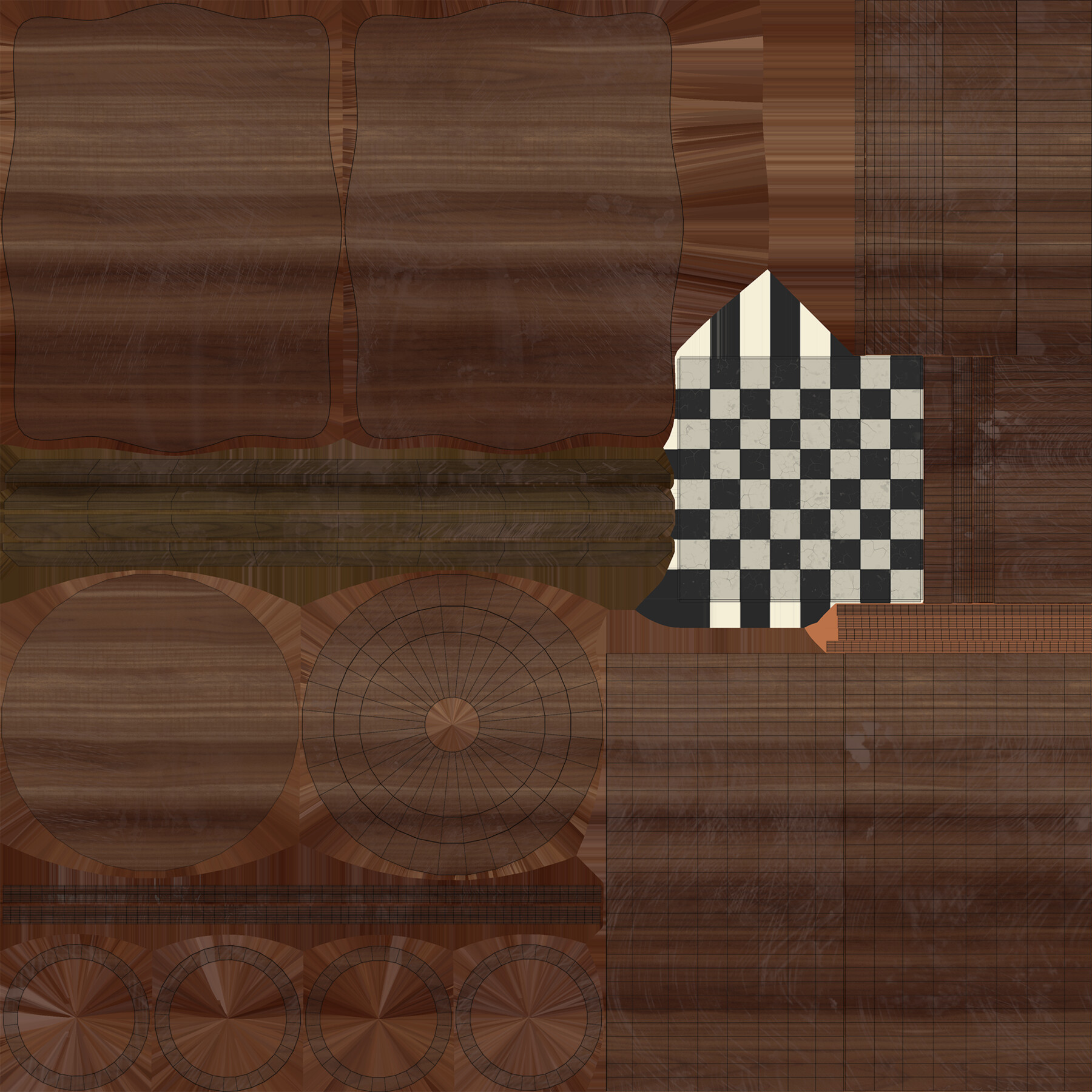 ArtStation - Chess Set Table | Game Assets