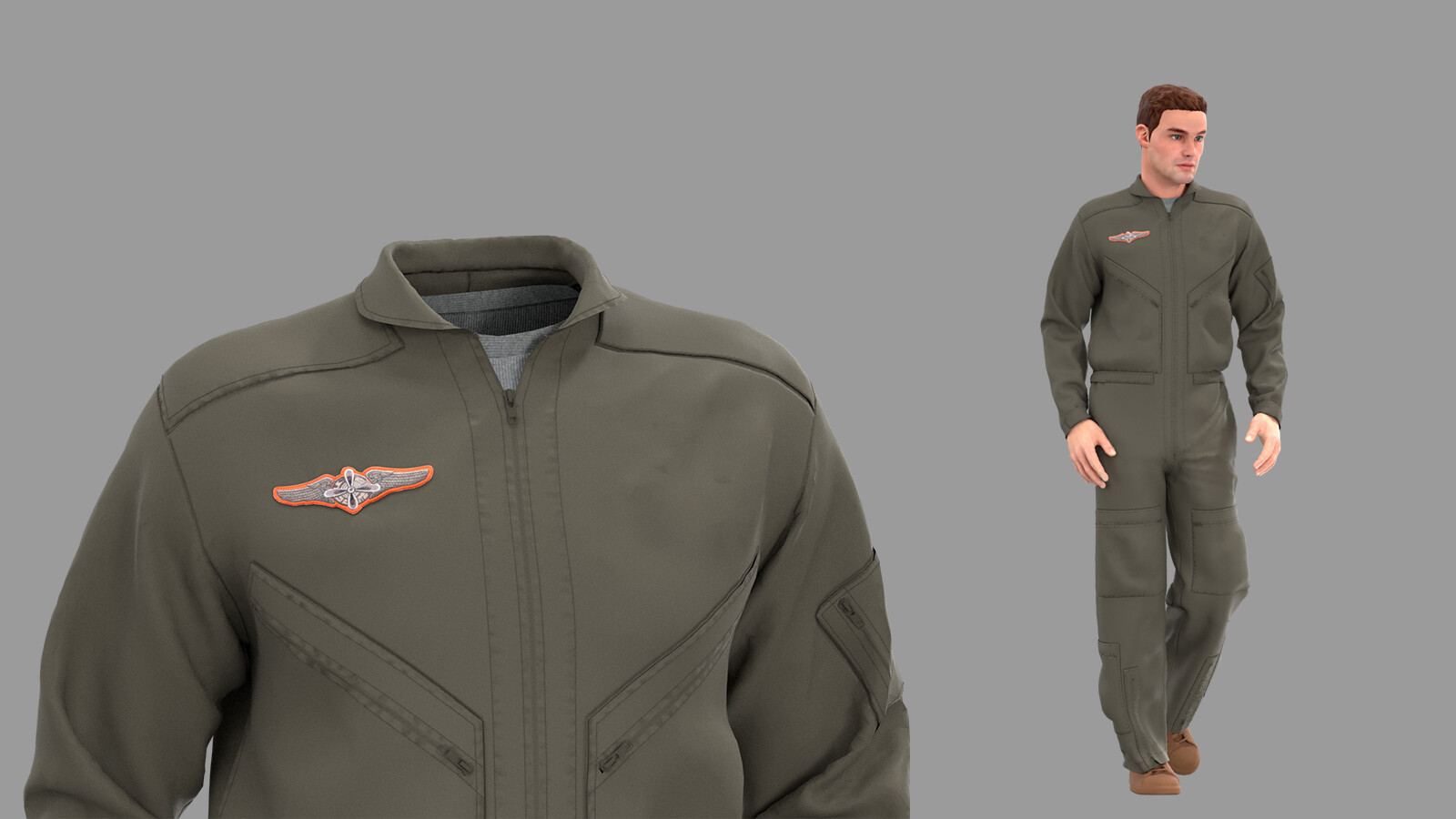 ArtStation - Pilot's uniform - aviator outfit | Resources