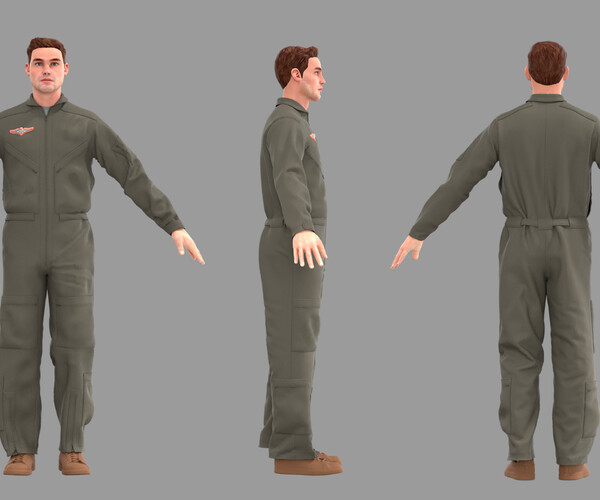 ArtStation - Pilot's uniform - aviator outfit | Resources