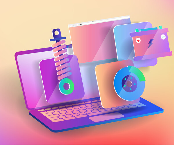 ArtStation - The interface of the auto parts store website on the ...