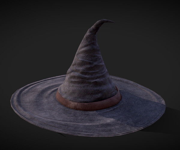 ArtStation - Wizard Witch Hat - low poly 3D model | Game Assets
