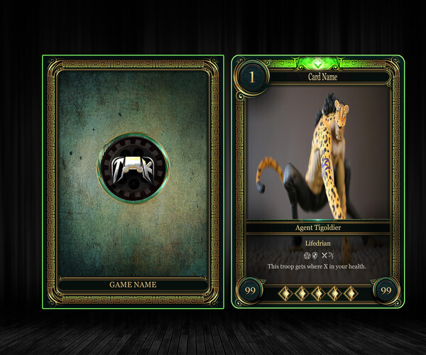 ArtStation - TCG Card template Photoshop V3 | Game Assets