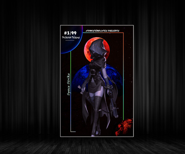 ArtStation - Space art NFT card PSD Template | Artworks