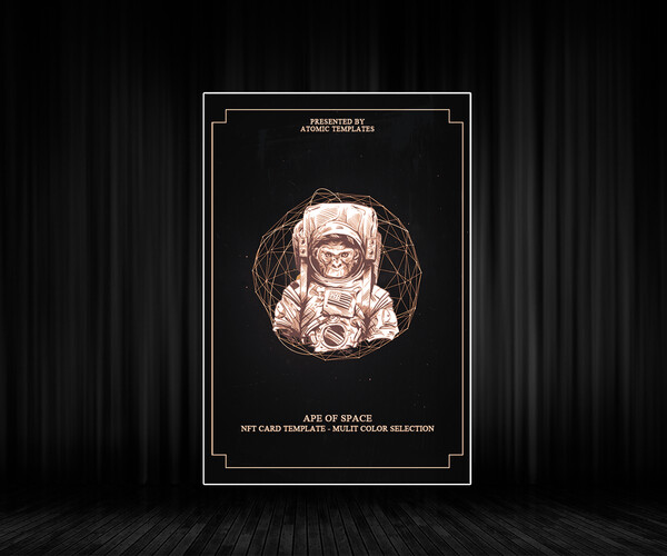 ArtStation - Ape of Space NFT card PSD template | Artworks