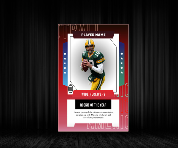 ArtStation - Sports Trading Card template V2 | Artworks