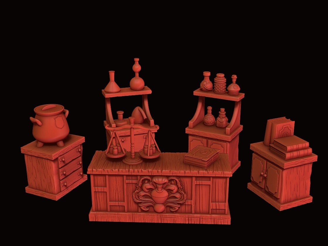 ArtStation - Magic Potions Store 3D print model | Resources