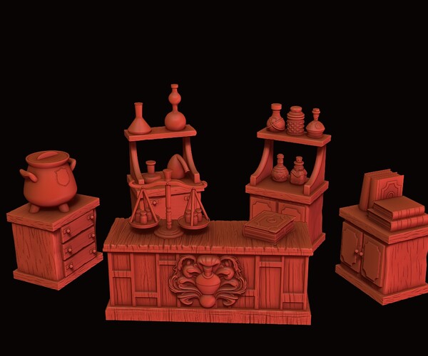 ArtStation - Magic Potions Store 3D print model | Resources