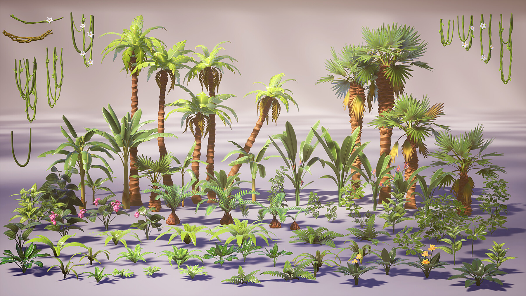 ArtStation - Tropical Plants Pack | Game Assets