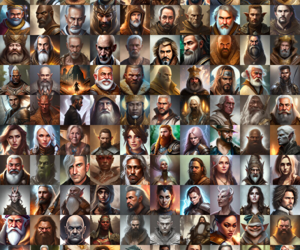 ArtStation - VTT / TTRPG - Fantasy Portrait Pack 2 - 200 Characters ...