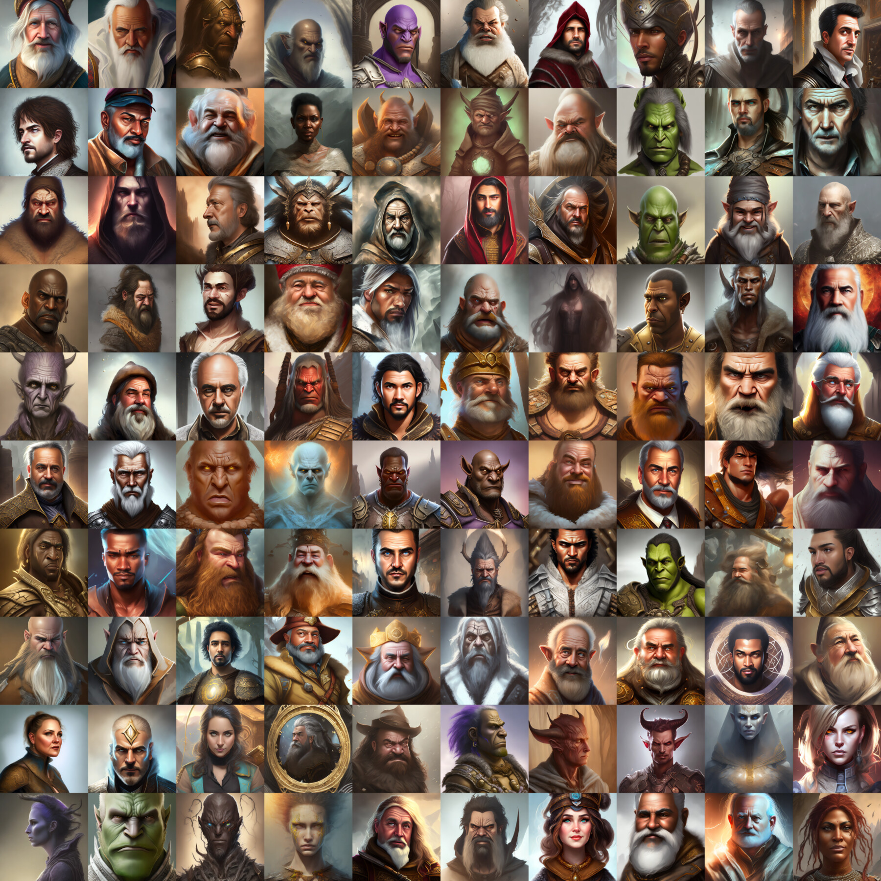ArtStation - VTT / TTRPG - Fantasy Portrait Pack 4 - 200 Characters ...