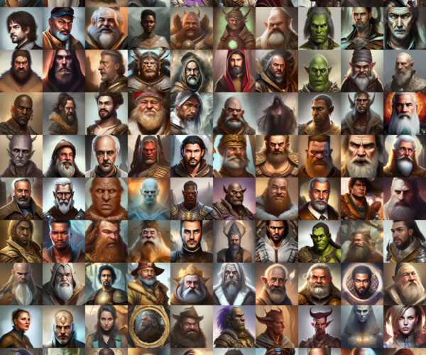 ArtStation - VTT / TTRPG - Fantasy Portrait Pack 4 - 200 Characters ...