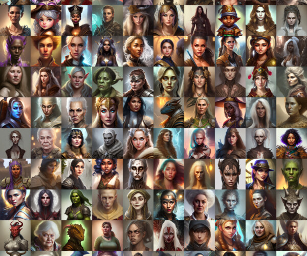 ArtStation - VTT / TTRPG - Fantasy Portrait Pack 5 - 200 Characters ...
