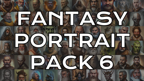ArtStation - VTT / TTRPG - Fantasy Portrait Pack 6 - 200 Characters ...