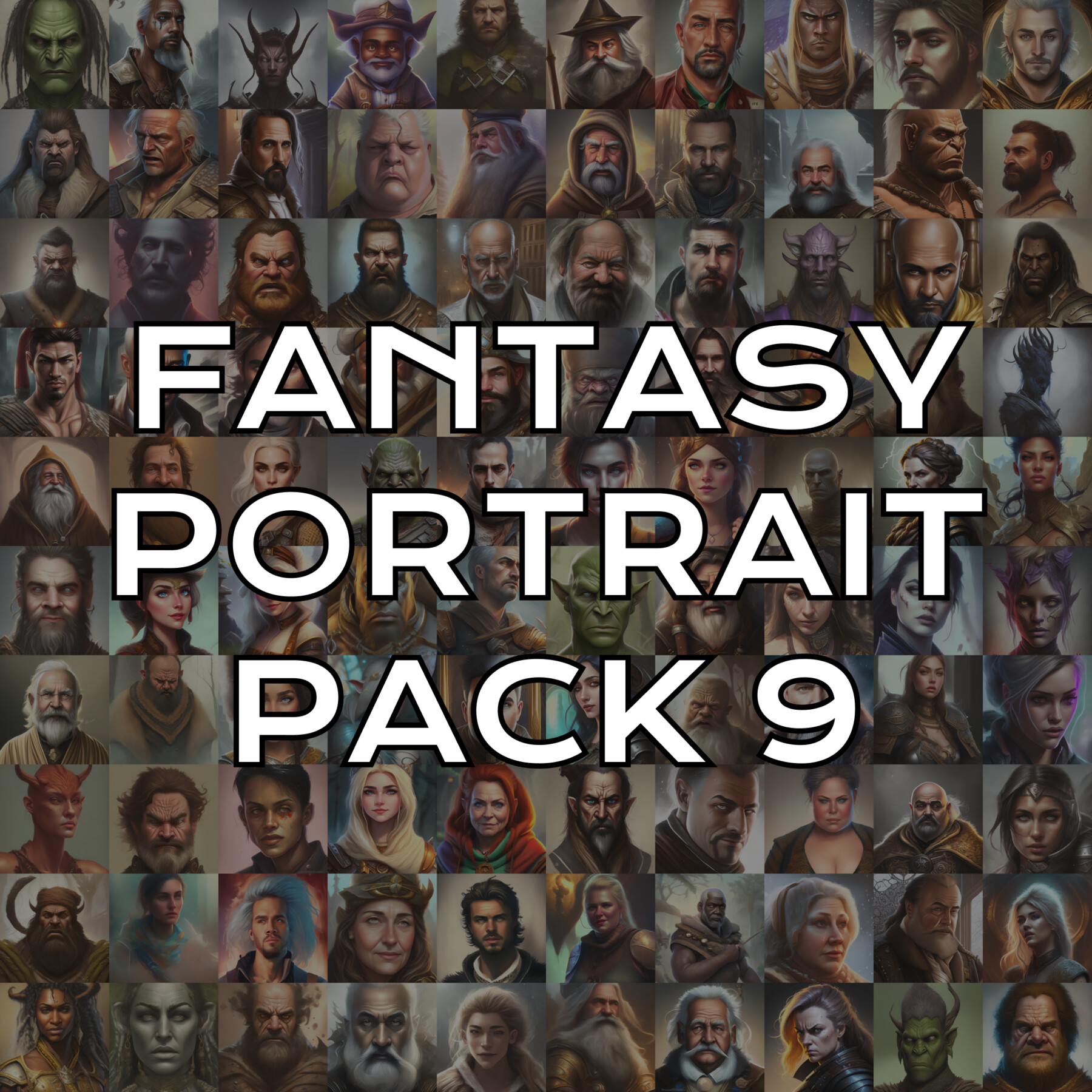 ArtStation - VTT / TTRPG - Fantasy Portrait Pack 9 - 200 Characters ...